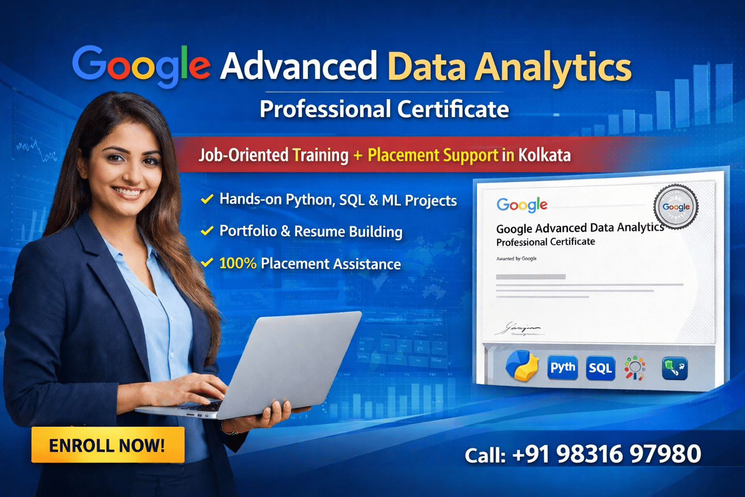 Google Advanced Data Analytics Professional Certification Kolkata